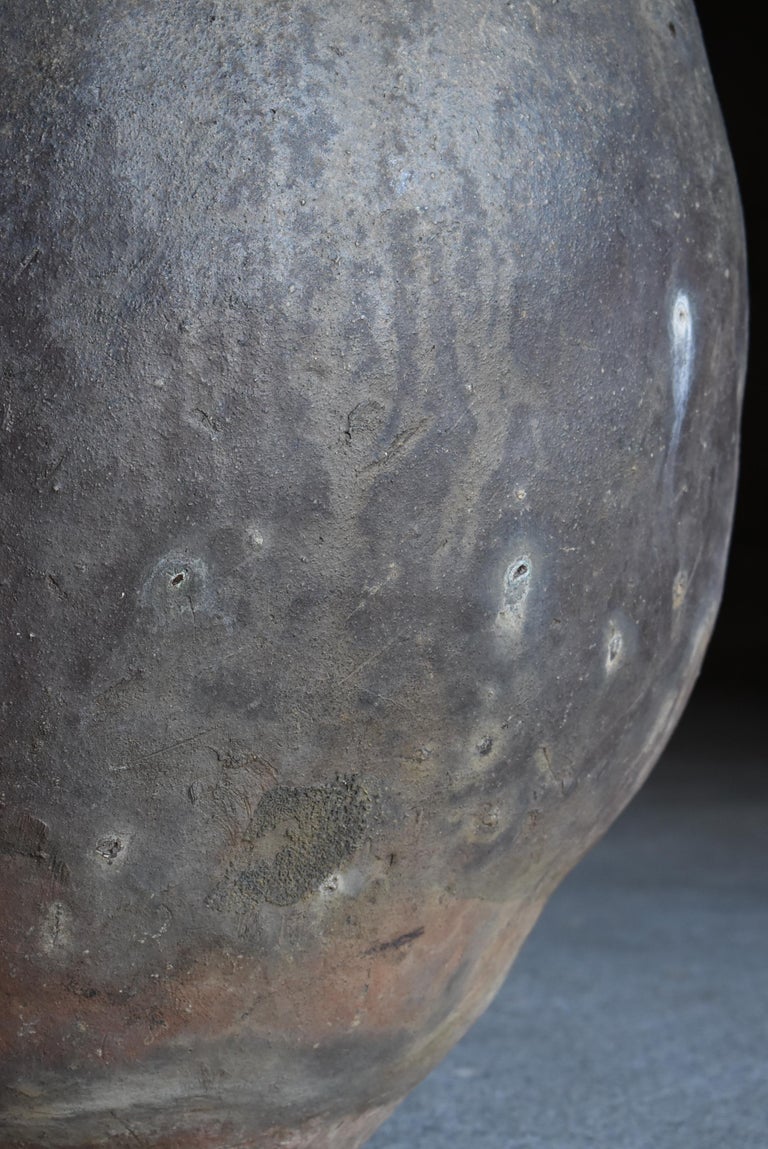 Japanese Antique Large Pottery Vase 1700s-1800s / Wabi Sabi Vessel ...