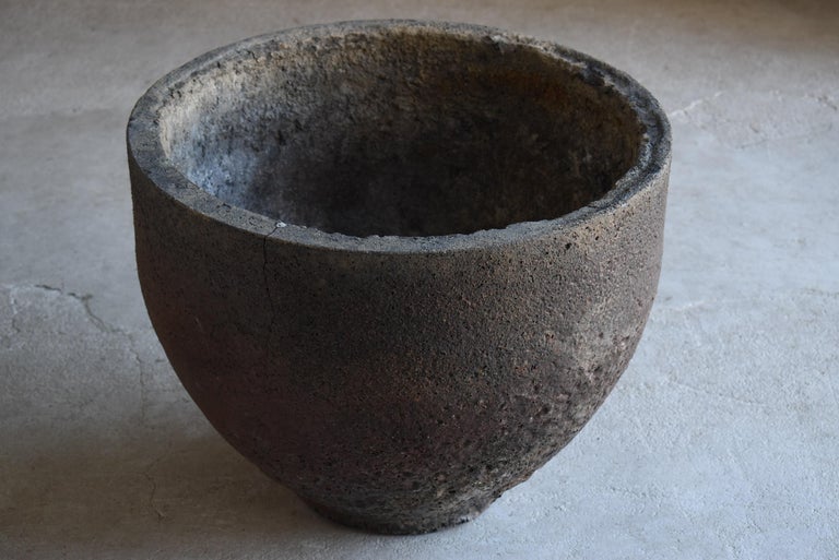 Japanese Antique Large Stone Pot 1860s-1920s/Flower Vase Vessel Tsubo ...