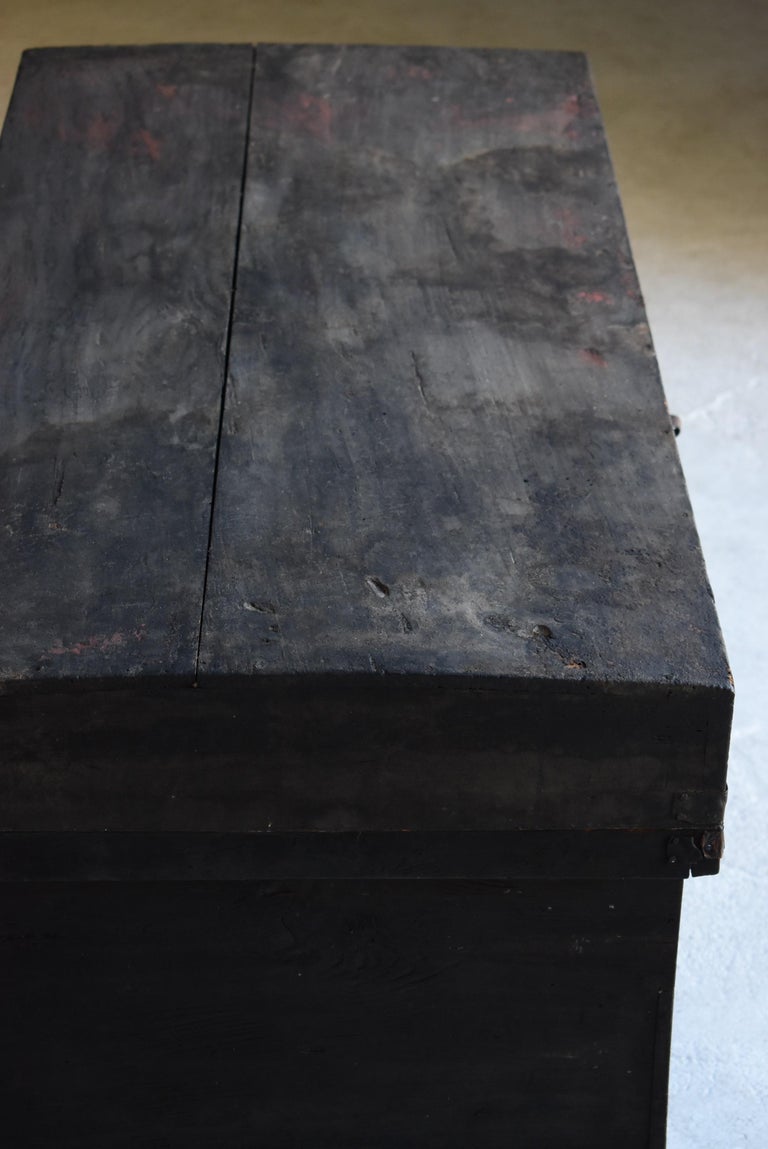 Japanese Antique Large Wooden Box 1850s-1900s/Sofa Table Coffee Table ...