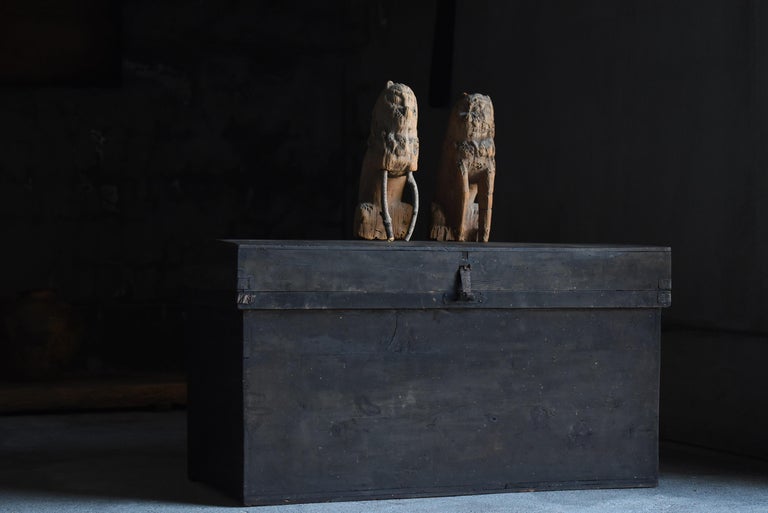 Japanese Antique Large Wooden Box 1850s-1900s/Sofa Table Coffee Table ...