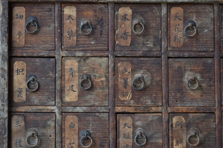 Japanese Antique Medicine Chest 1750s-1850s/Drawer Storage Cabinet ...