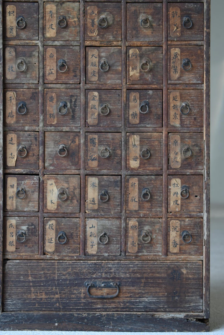 Japanese Antique Medicine Chest 1750s-1850s/Drawer Storage Cabinet ...