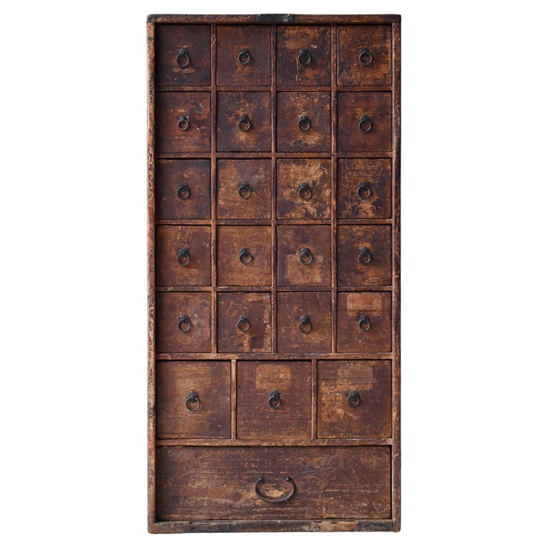 Japanese Antique Medicine Chest 1860s-1900s/Chests of Drawers Cabinet ...