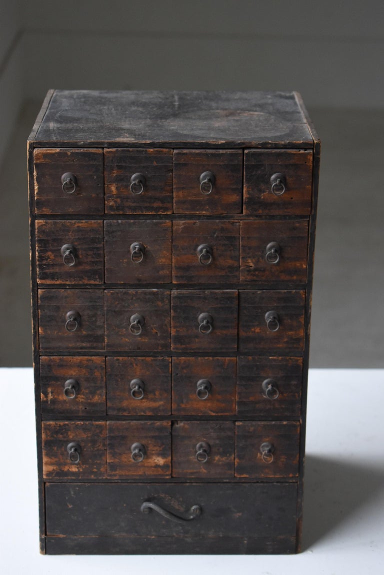 Japanese Antique Medicine Chest 1860s-1920s/Drawer Storage Cabinet ...