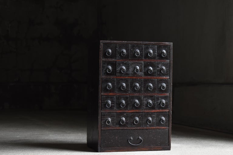 Japanese Antique Medicine Chest 1860s-1920s/Drawer Storage Wabisabi ...