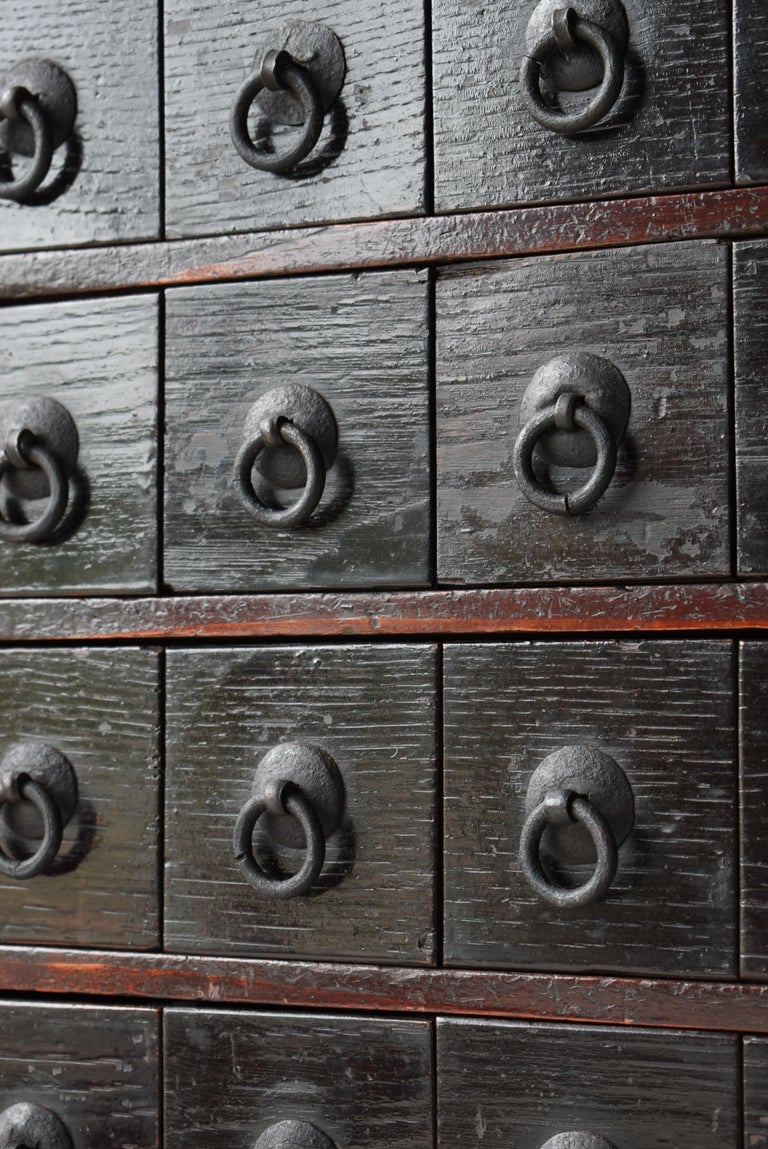 Japanese Antique Medicine Chest 1860s-1920s/Drawer Storage Wabisabi ...