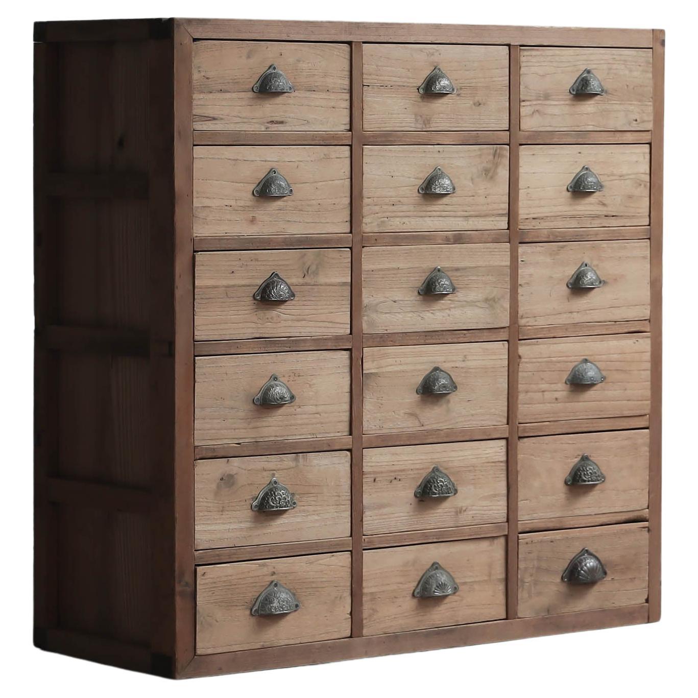 Japanese Antique Multi-Drawer Cabinets, Wabi-Sabi, Early 20th Century ...