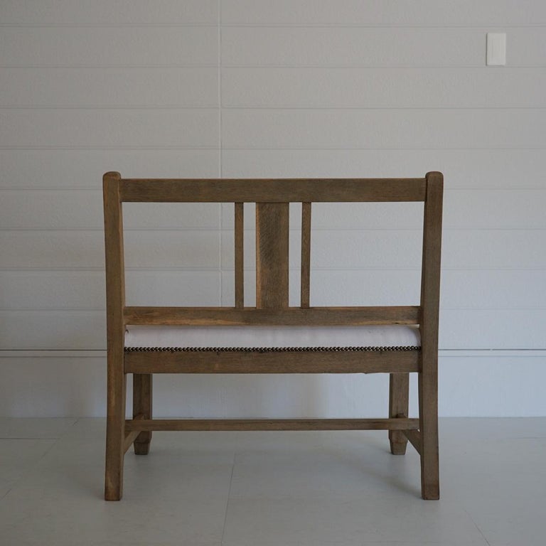 Japanese Antique Old Bench Sofa Chair Primitive Japandi Oak Wood at 1stDibs