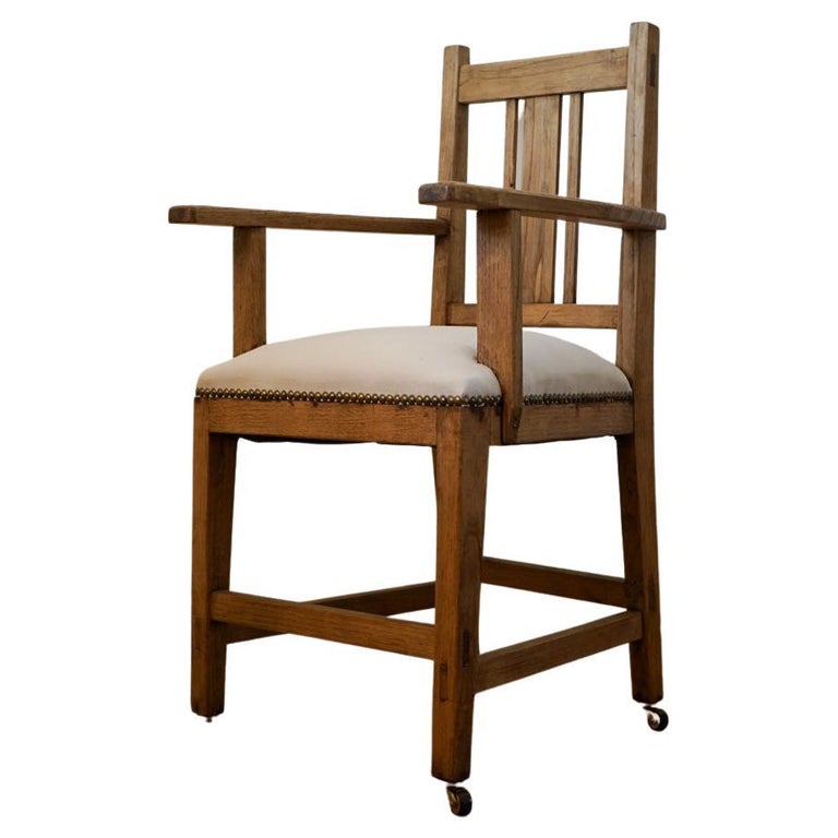 Japanese Antique Old Chair Kids Chair Caster Chair Chestnut Wood For ...