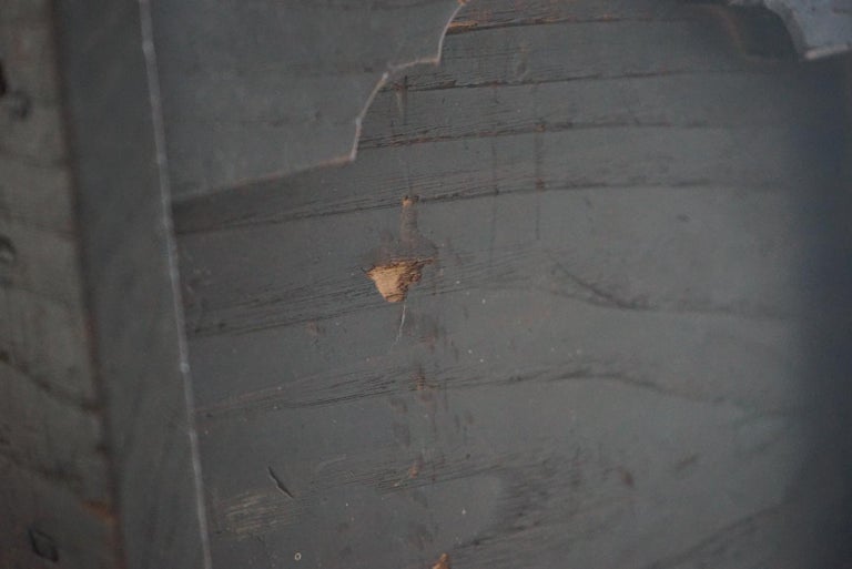 Japanese Antique Old Coin box Chestnut wood Edo Period Wabi-Sabi For ...