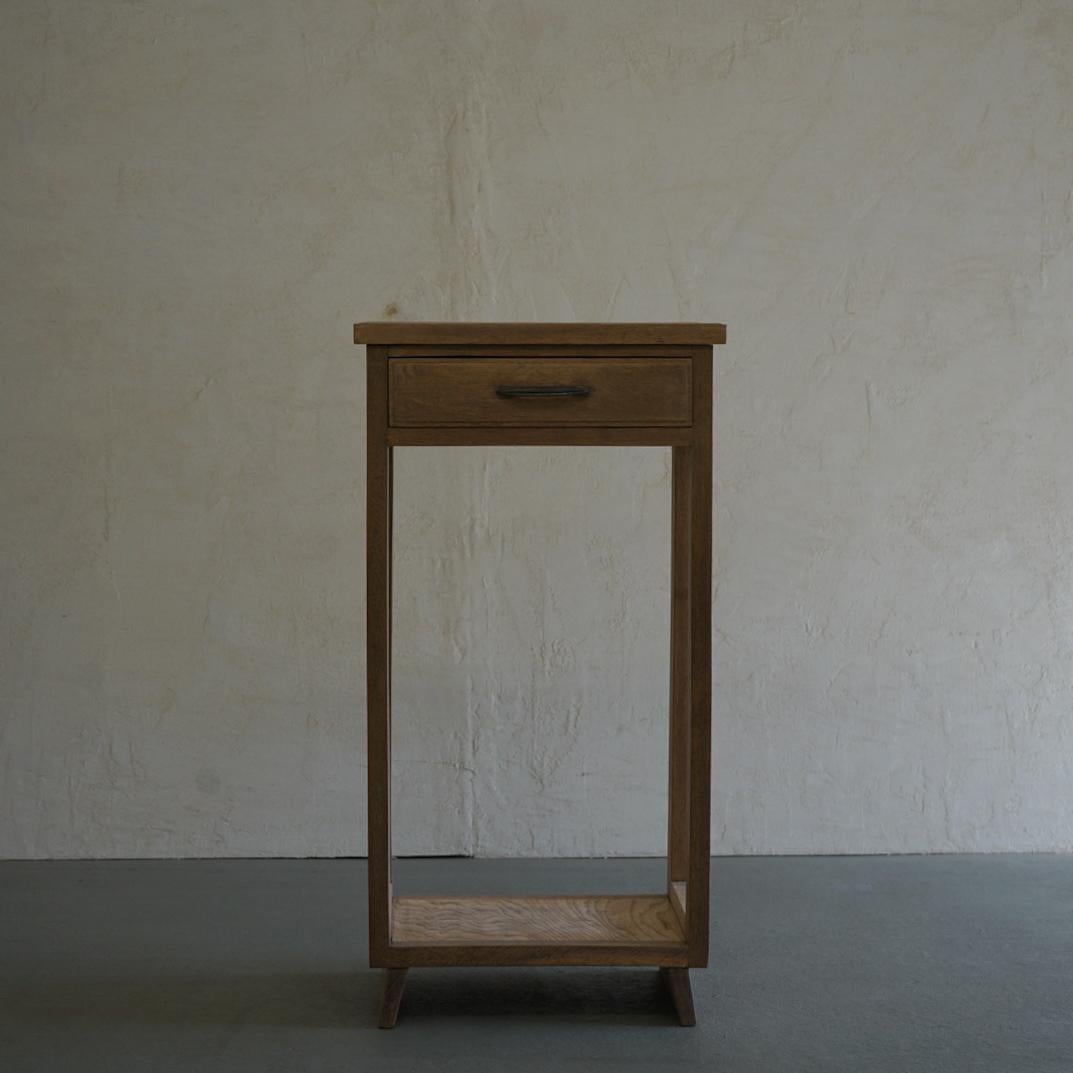 Japanese antique old exhibition stand oak wood Primitive For Sale at ...