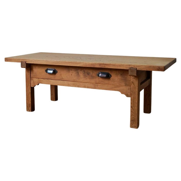 Japanese Antique Old Low Desk Zelkova Japanese Tree Taisho Era For Sale ...