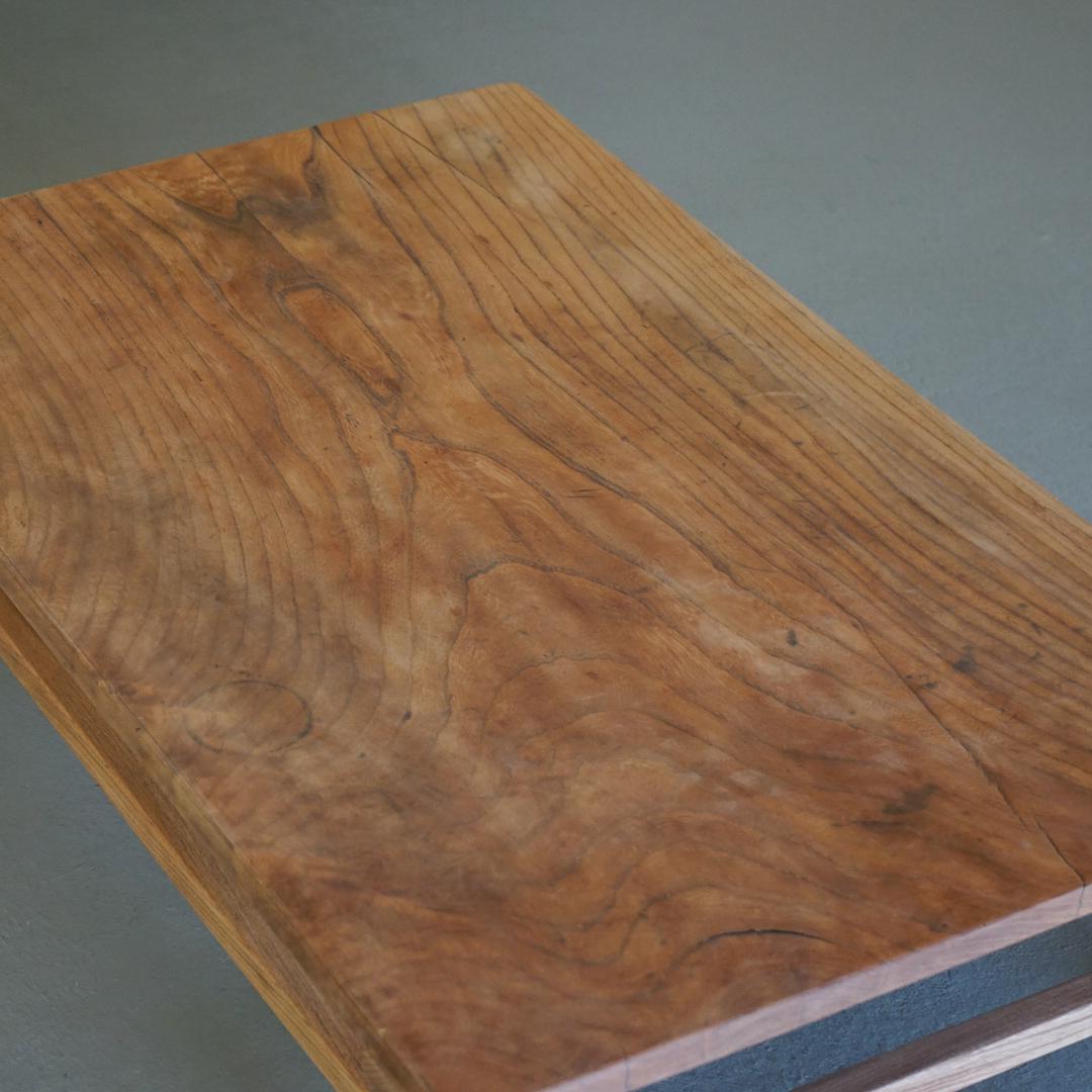 Japanese antique old low table single board Keyaki wood wabi-sabi For ...