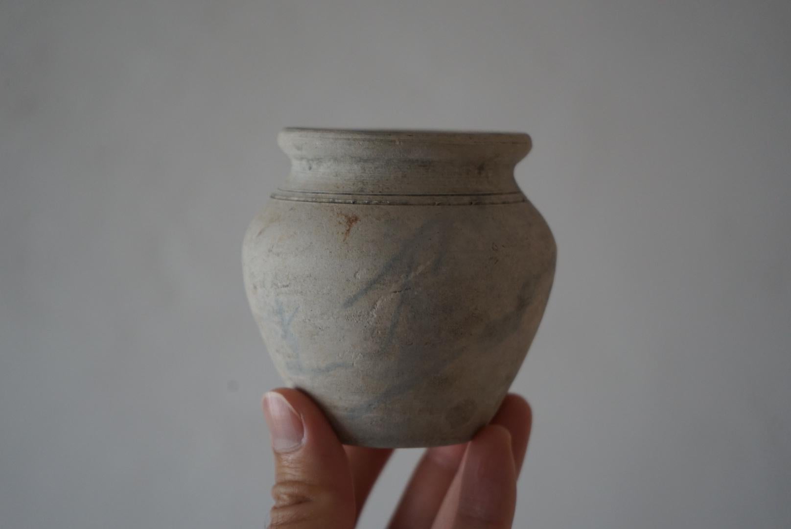 Japanese Antique Old Pottery Small urn Primitive Wabi-Sabi Object For ...