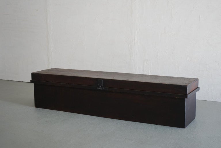 Japanese Antique Old Sword Box Wabi-Sabi Edo Era Wooden Box For Sale at ...