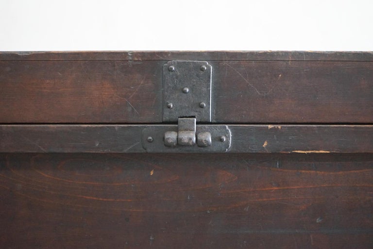 Japanese Antique Old Sword Box Wabi-Sabi Edo Era Wooden Box For Sale at ...