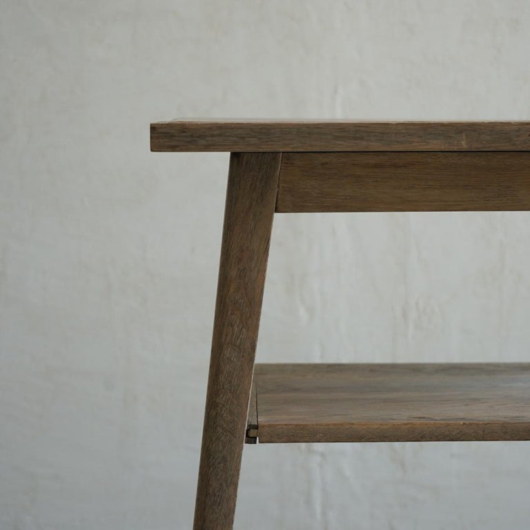 Japanese Antique Old Table Desk Oak Wood Primitive For Sale at 1stDibs