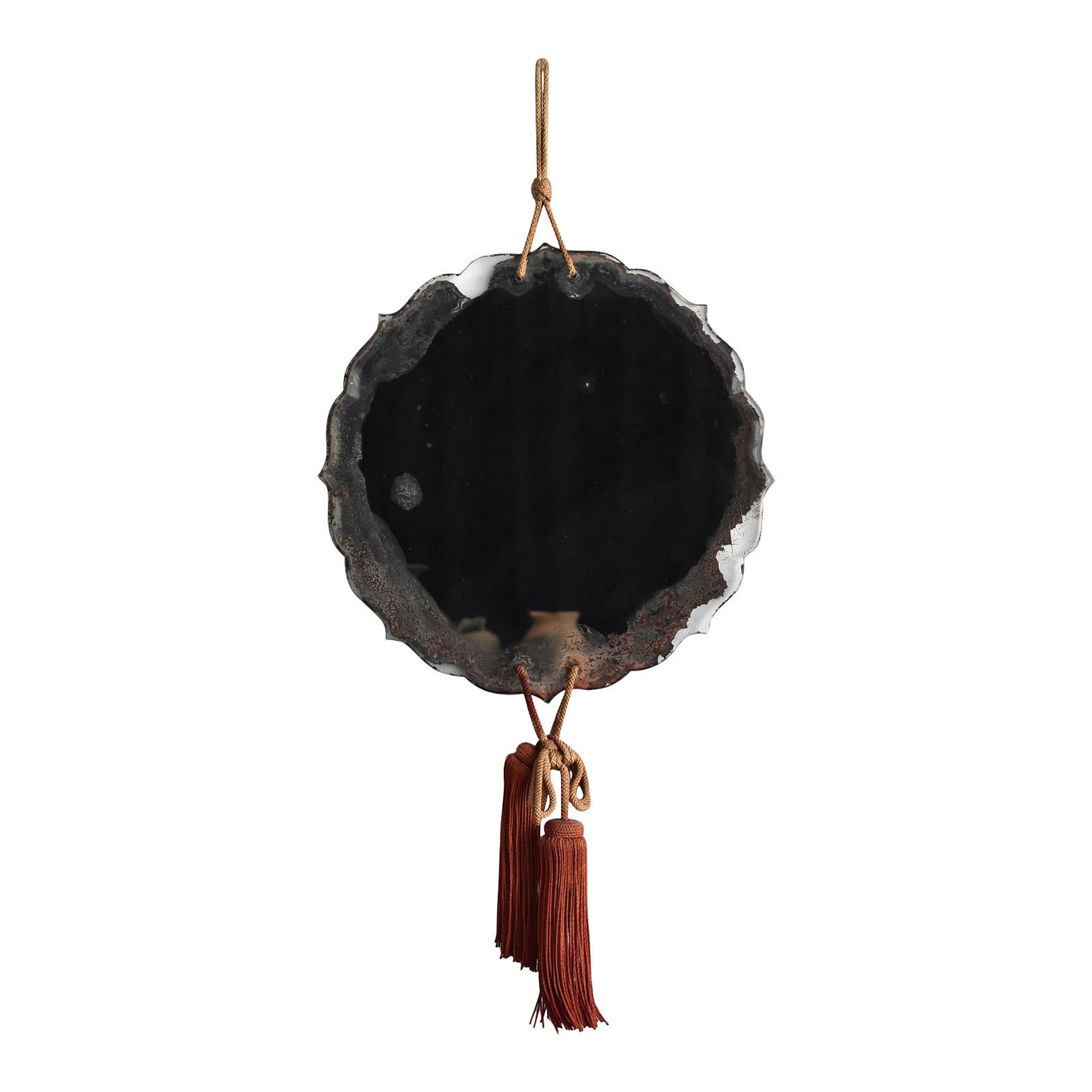 Japanese Antique ''or Vintage'' Wall Hanging Mirror / Taisho-Showa ...