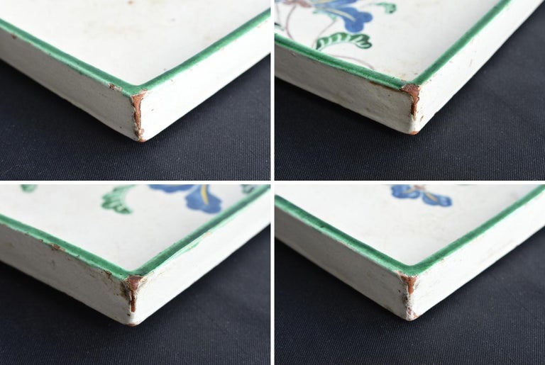 Japanese Antique Overglaze Pottery Square Plate/Square Pottery Tray ...