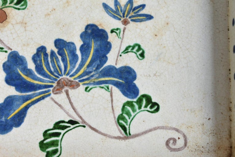 Japanese Antique Overglaze Pottery Square Plate/Square Pottery Tray ...