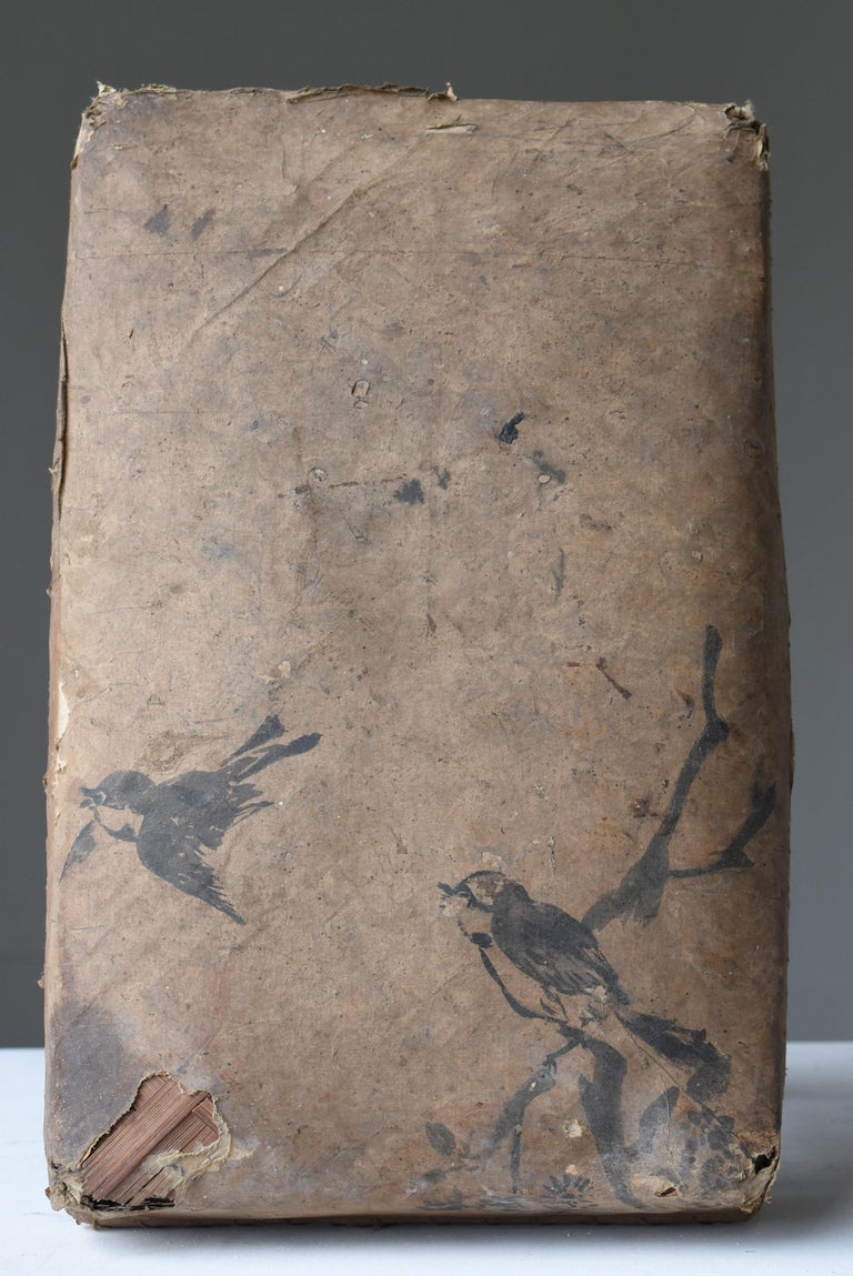 Japanese Antique Paper-Covered Box 1800s-1860s/Edo Period Wabisabi Art ...