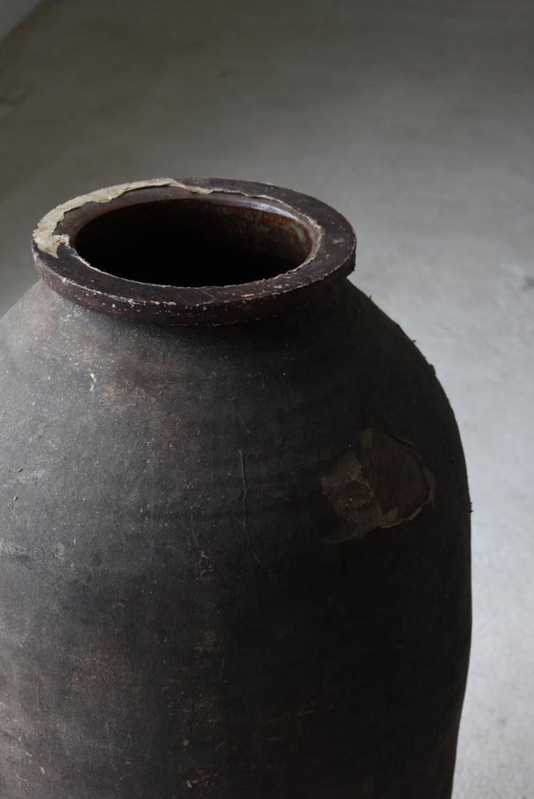 Japanese Antique Paper-Covered Pottery 1860s-1900s /Flower Vase Wabi ...