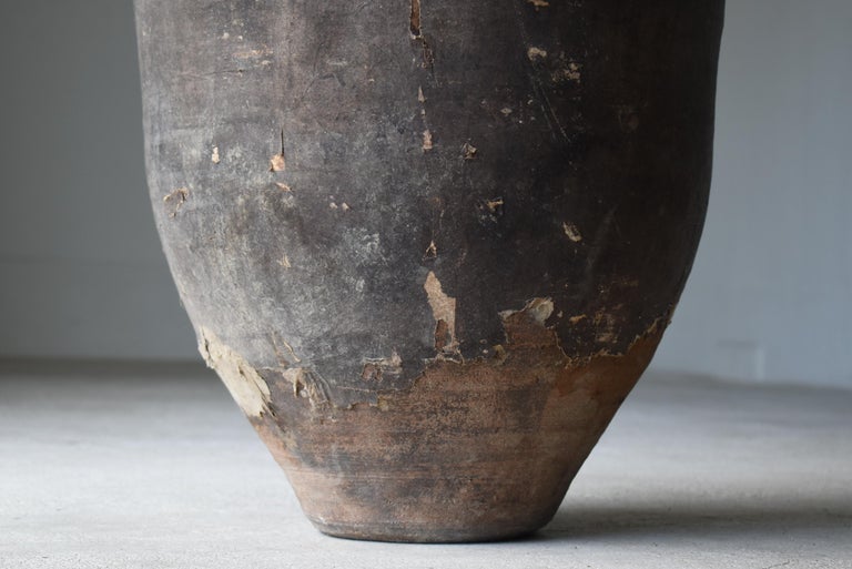 Japanese Antique Paper-Covered Pottery 1860s-1900s /Flower Vase Wabi ...