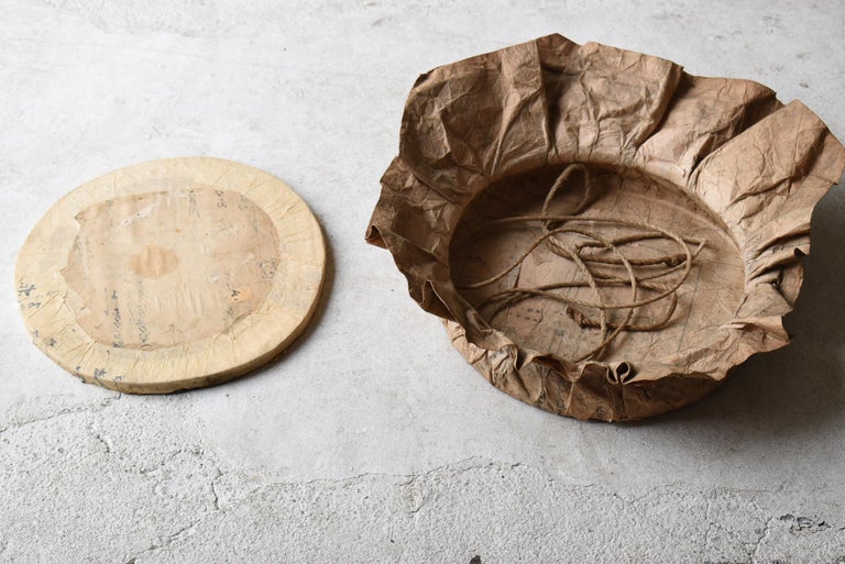 Japanese Antique Paper-Covered Pottery 1860s-1900s /Pot Tsubo Vessel ...