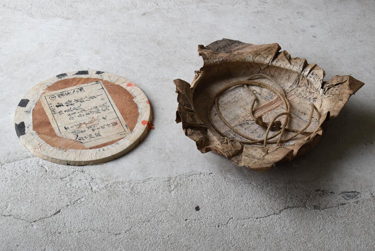 Japanese Antique Paper-Covered Pottery 1860s-1900s/Tsubo Vessel Flower ...