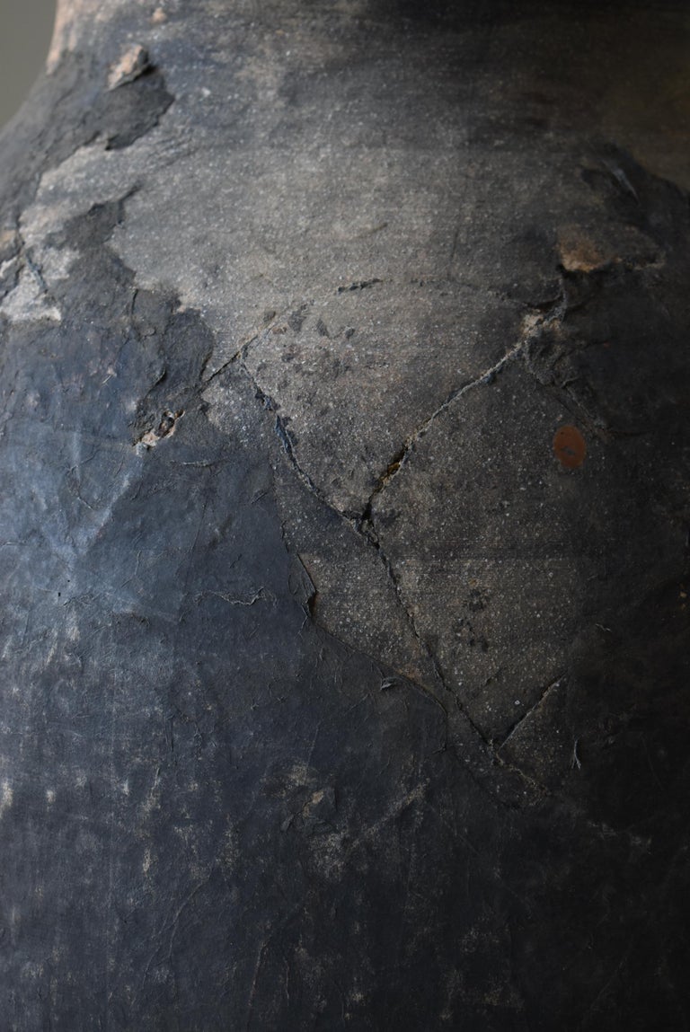 Japanese Antique Paper-Covered Pottery 1860s-1900s /Tsubo Vessel Flower ...