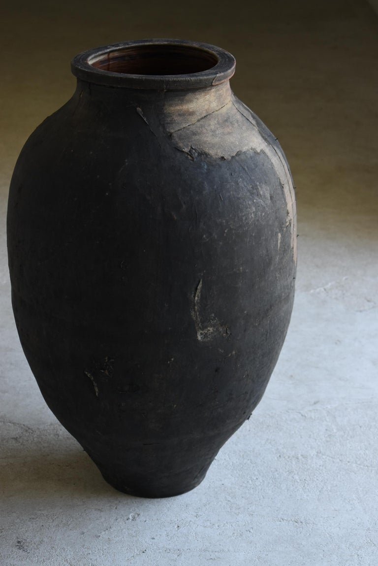 Japanese Antique Paper-Covered Pottery 1860s-1900s /Tsubo Vessel Flower ...