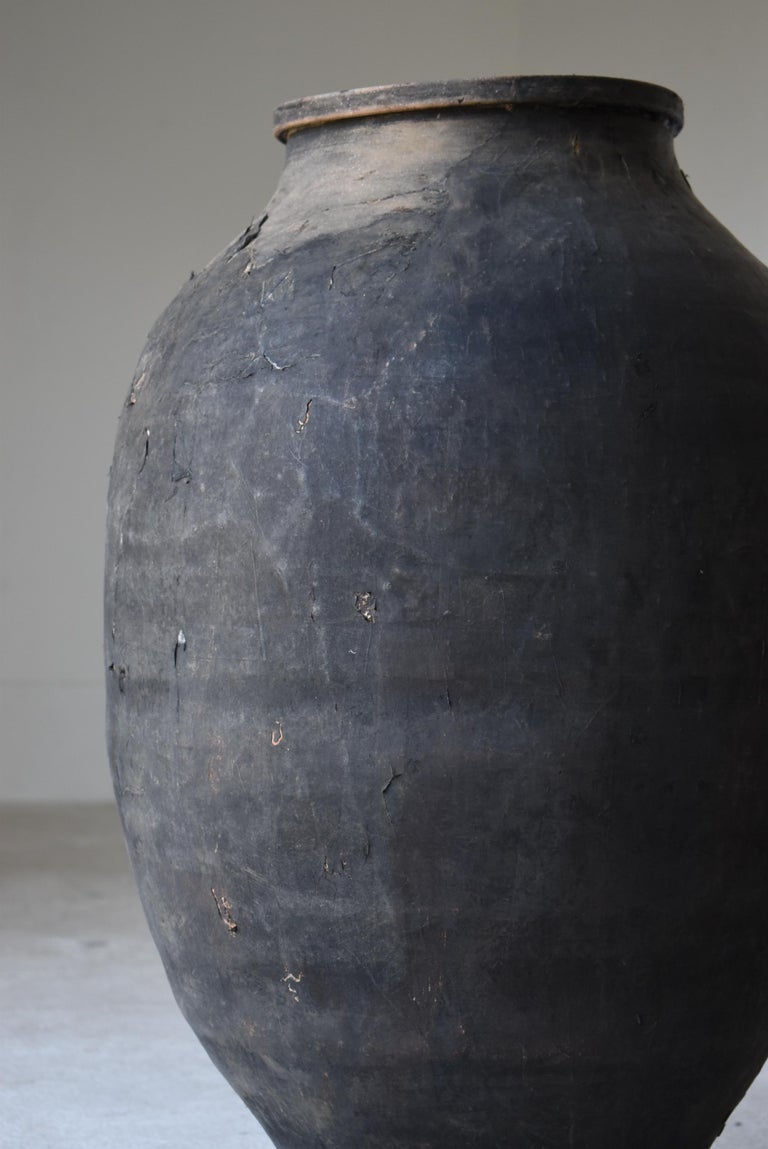 Japanese Antique Paper-Covered Pottery 1860s-1900s /Tsubo Vessel Flower ...