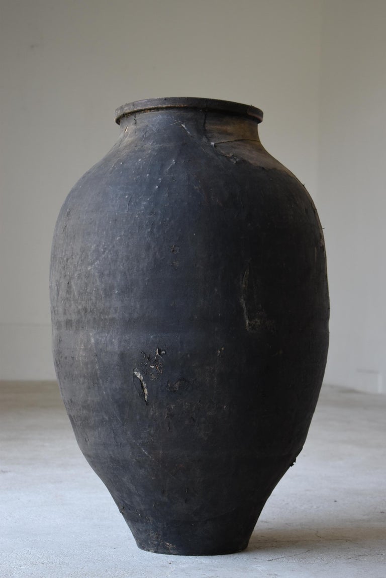 Japanese Antique Paper-Covered Pottery 1860s-1900s /Tsubo Vessel Flower ...