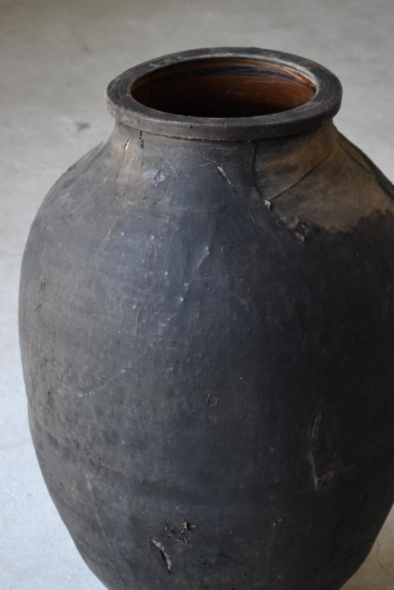 Japanese Antique Paper-Covered Pottery 1860s-1900s /Tsubo Vessel Flower ...