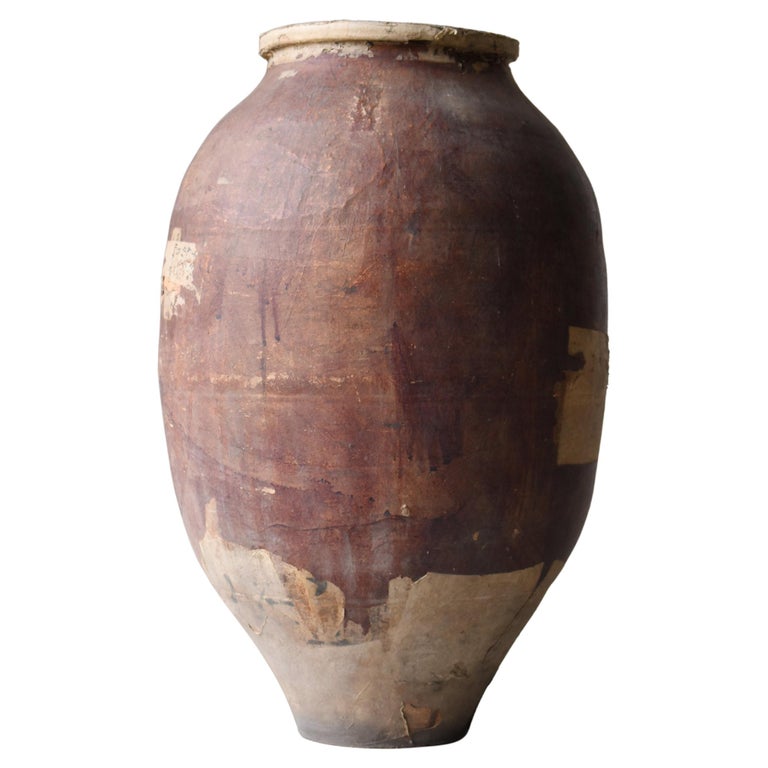 Japanese Antique Paper-Covered Pottery 1860s-1900s /Tsubo Vessel Flower ...