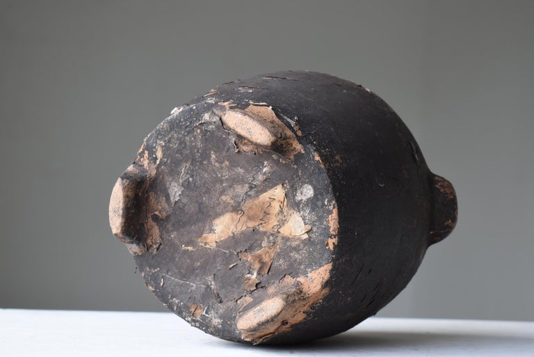 Japanese Antique Paper-Covered Pottery Jar 1800s-1860s / Flower Vase ...