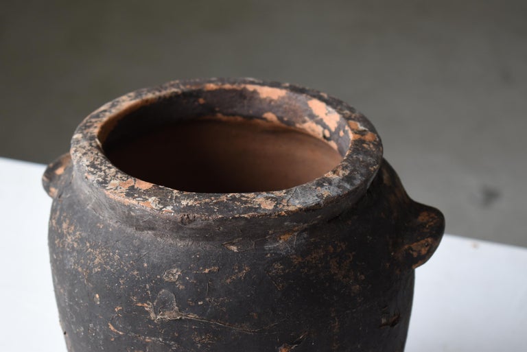 Japanese Antique Paper-Covered Pottery Jar 1800s-1860s / Flower Vase ...