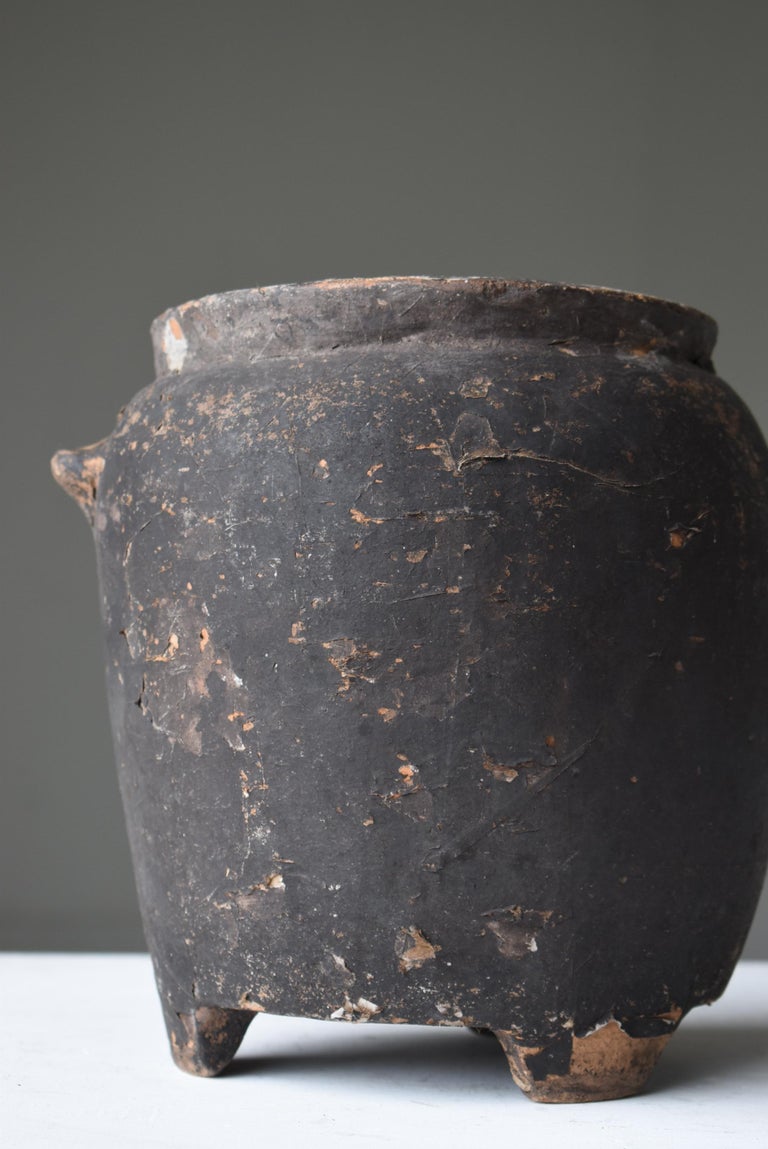 Japanese Antique Paper-Covered Pottery Jar 1800s-1860s / Flower Vase ...