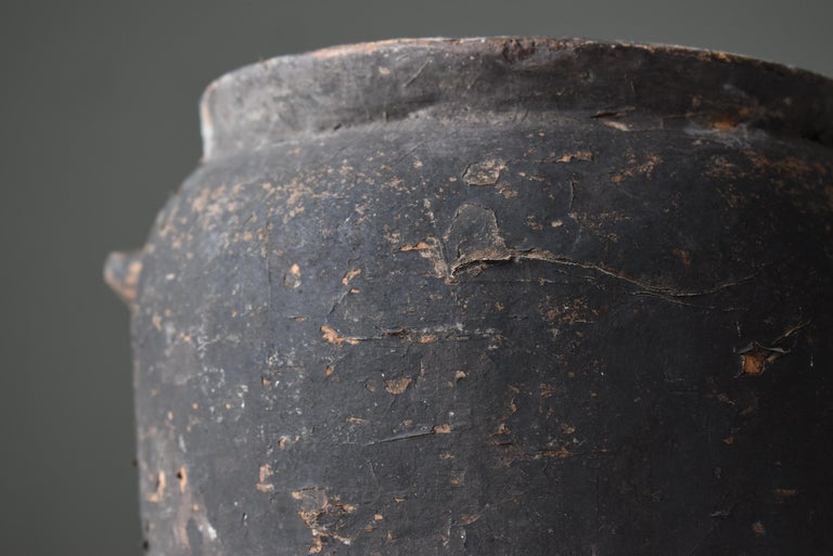 Japanese Antique Paper-Covered Pottery Jar 1800s-1860s / Flower Vase ...