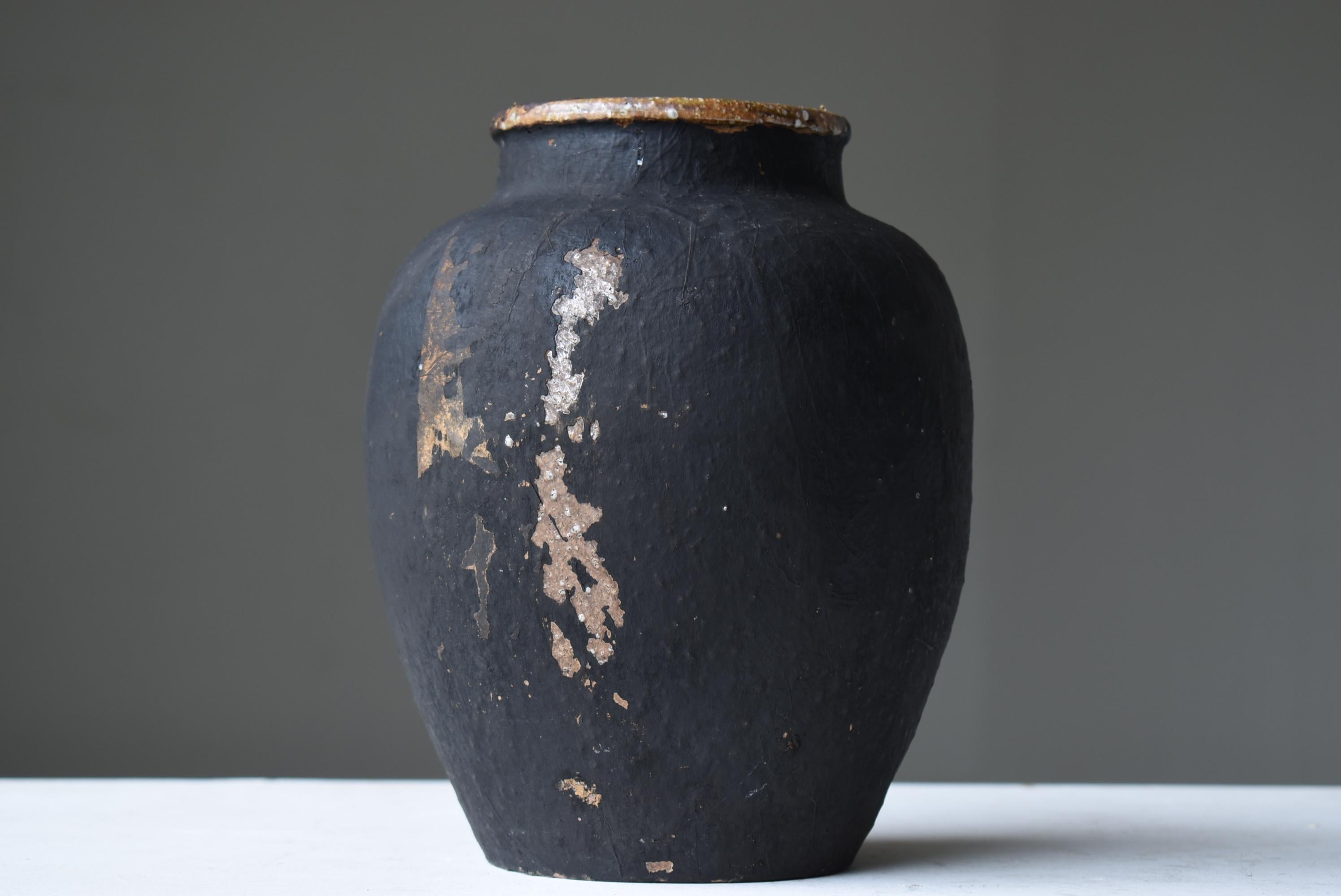 Japanese Antique Paper-Covered Small Pottery Vase 1860s-1900s / Wabi ...
