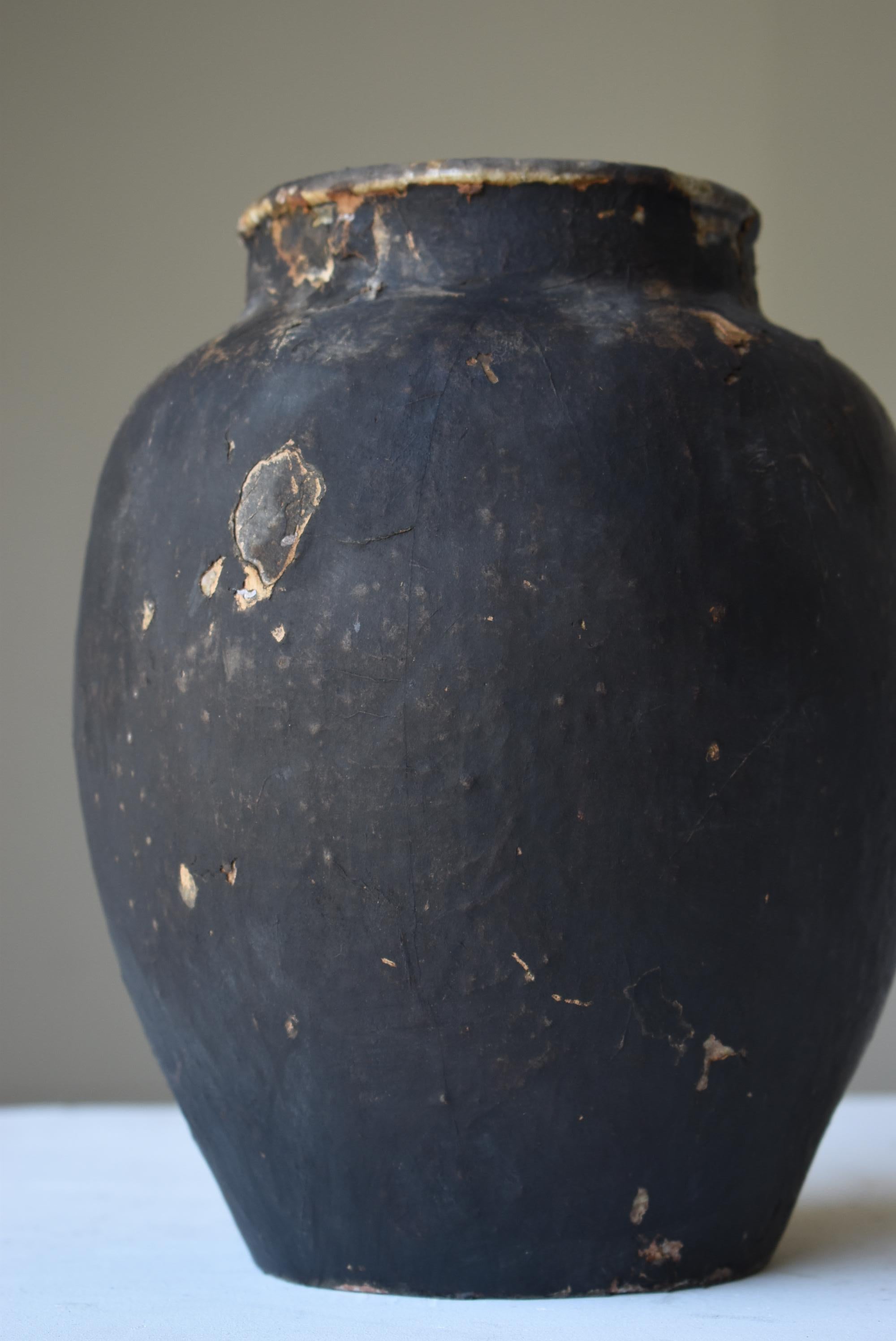 Japanese Antique Paper-Covered Small Pottery Vase 1860s-1900s ...