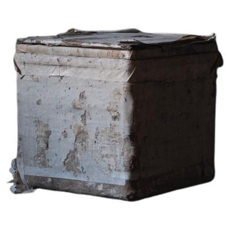 Japanese Antique Paper Covered Wooden Box, Late 19th Century For Sale ...