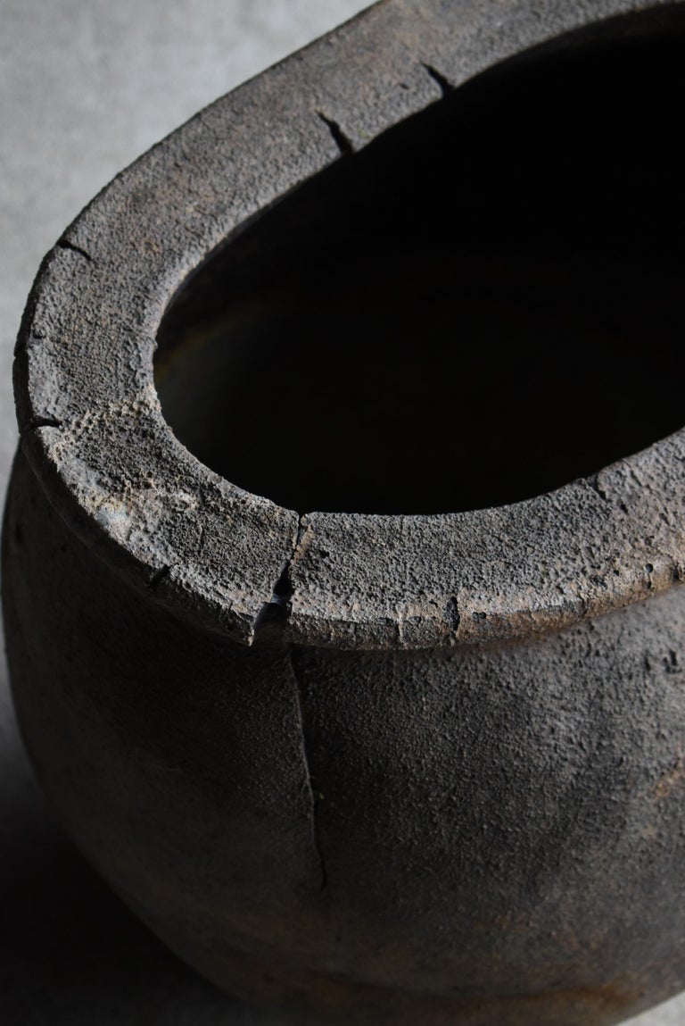 Japanese Antique Pottery 1600s-1700s/Flower Pot Vase Wabi-Sabi Jar at ...