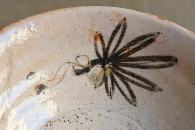 Japanese Antique Pottery Bowl/'Tempo Oribe' Seto Ware/1830-1844 ...