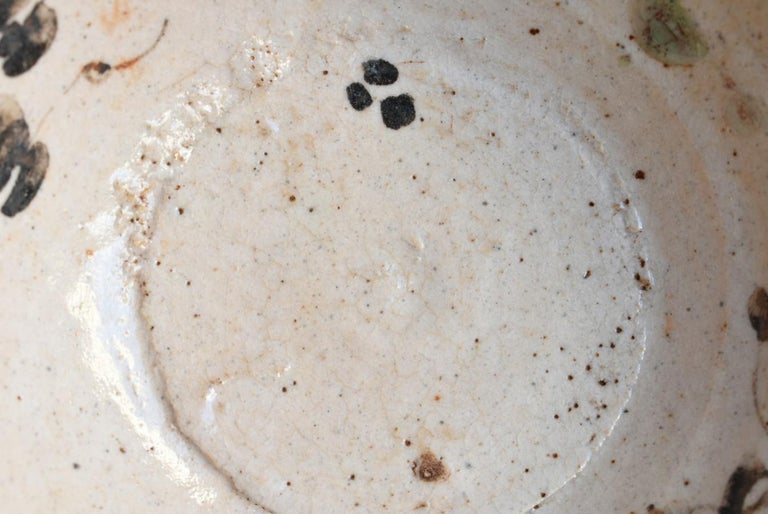 Japanese Antique Pottery Bowl/'Tempo Oribe' Seto Ware/1830-1844 ...