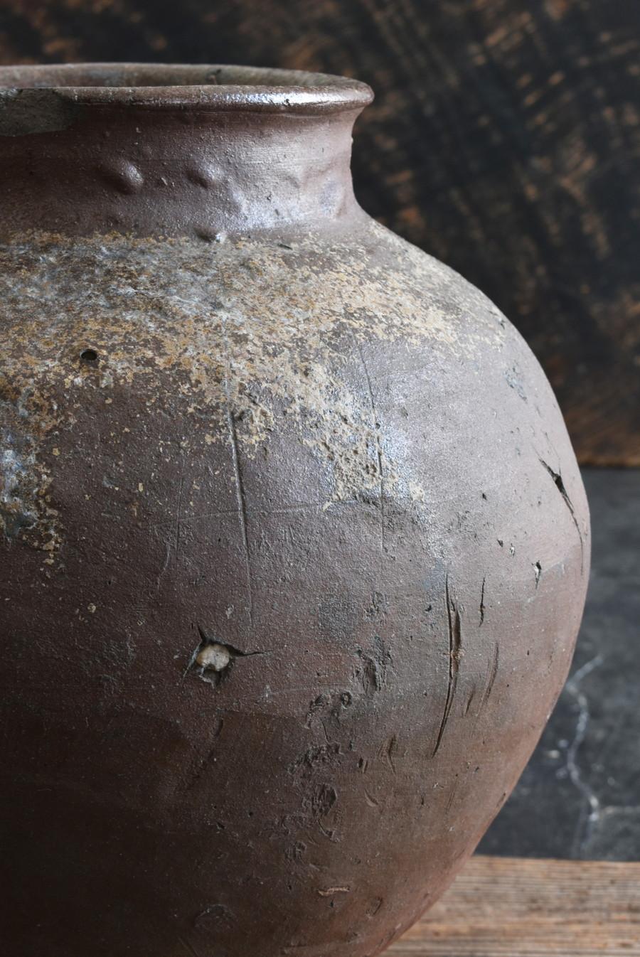 Japanese Antique Pottery Pot / 1500s / Wabi-Sabi Vase / Tokoname Ware ...