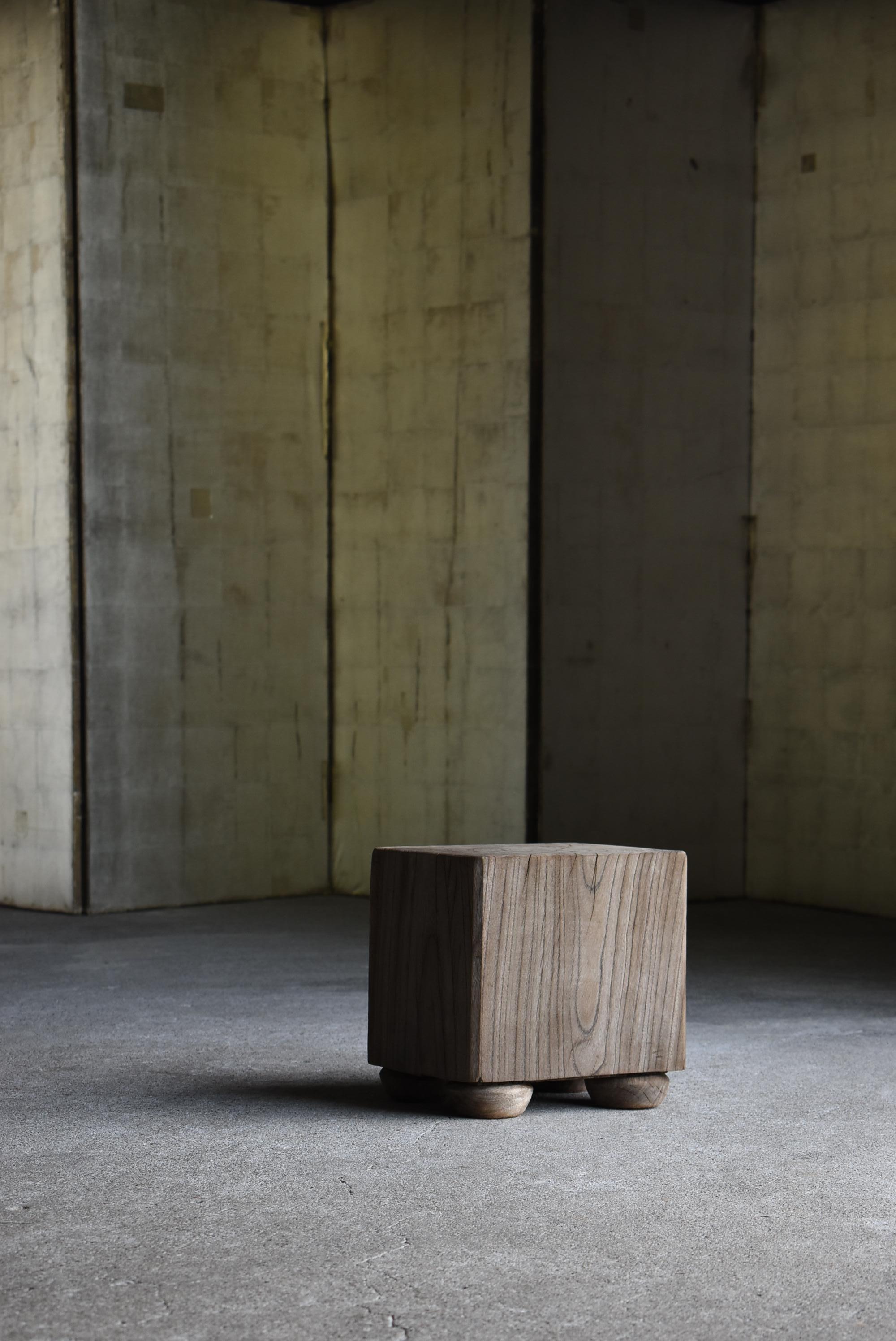 Japanese Antique Primitive Stool 1900s-1940s / Side Table Wabi Sabi For ...