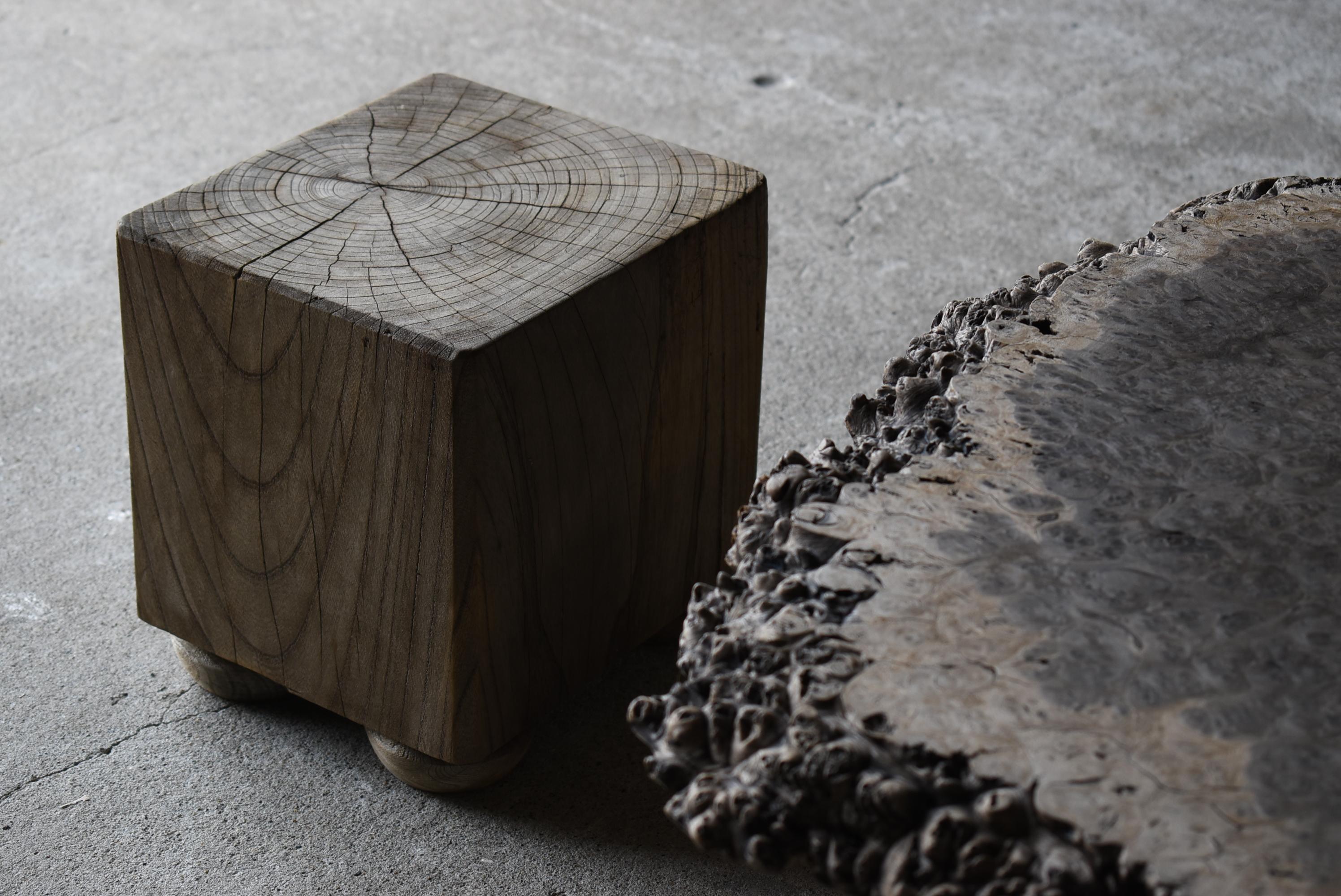 Japanese Antique Primitive Stool 1900s-1940s / Side Table Wabi Sabi For Sale at 1stDibs