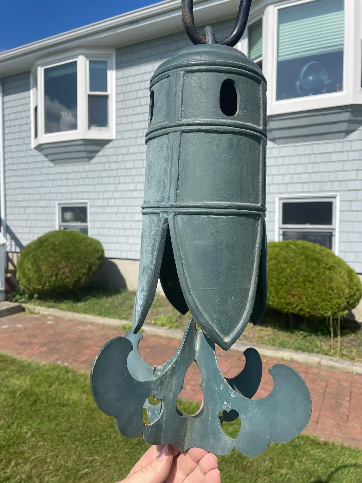 Japanese Antique Rare Bronze Temple "Futuku" Bell and Cloud Wind Chime ...