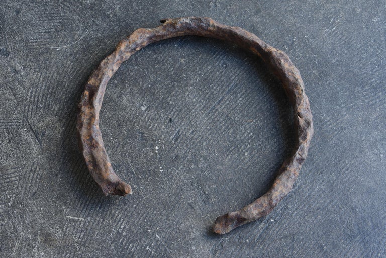 Japanese Antique iron ring Object/Wall Hanging Decoration/Excavated ...